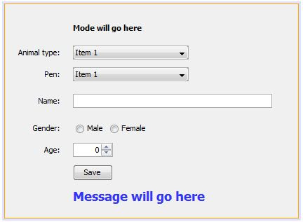 Software Educator - Articles - Java programming course: 16.2 Defining a selection list of zookeepers